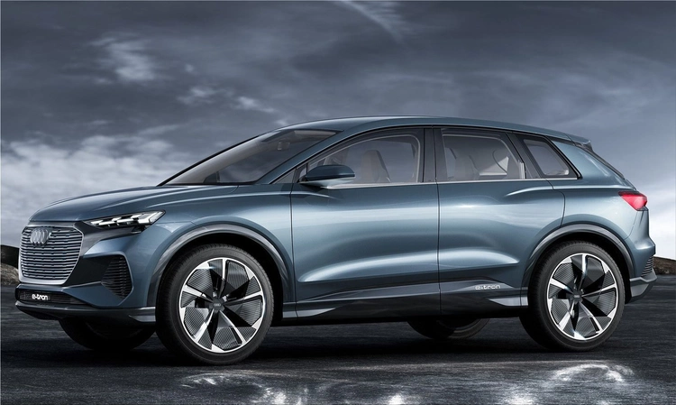 Audi Q4 e-tron electric SUV in Geneva | Electric Hunter