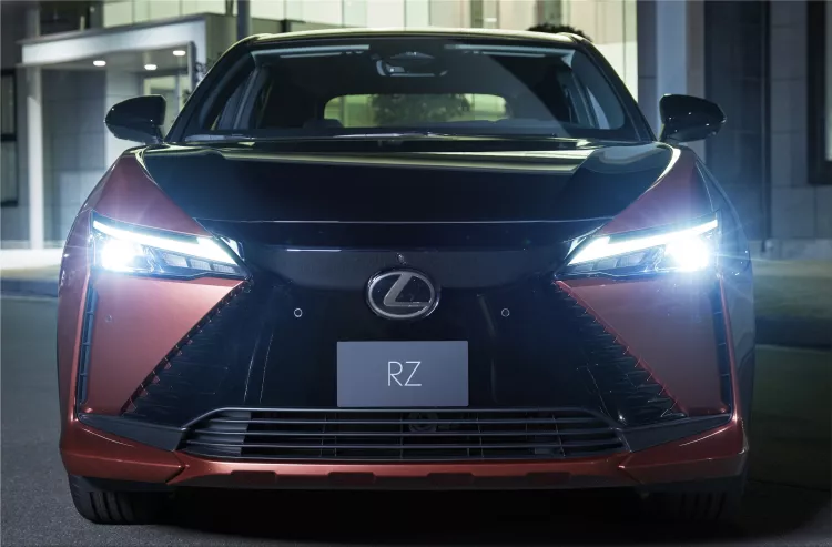 The new Lexus RZ 450e electric car built on the e-TNGA platform ...