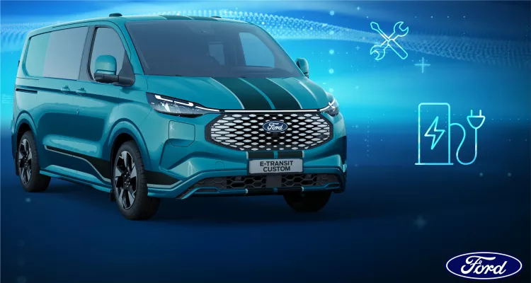 The new Ford E-Transit Custom is an all-electric van for small business ...