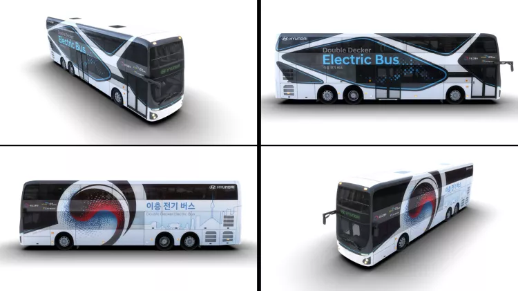 Hyundai Motor's double-decker electric bus with 300 km of autonomy ...